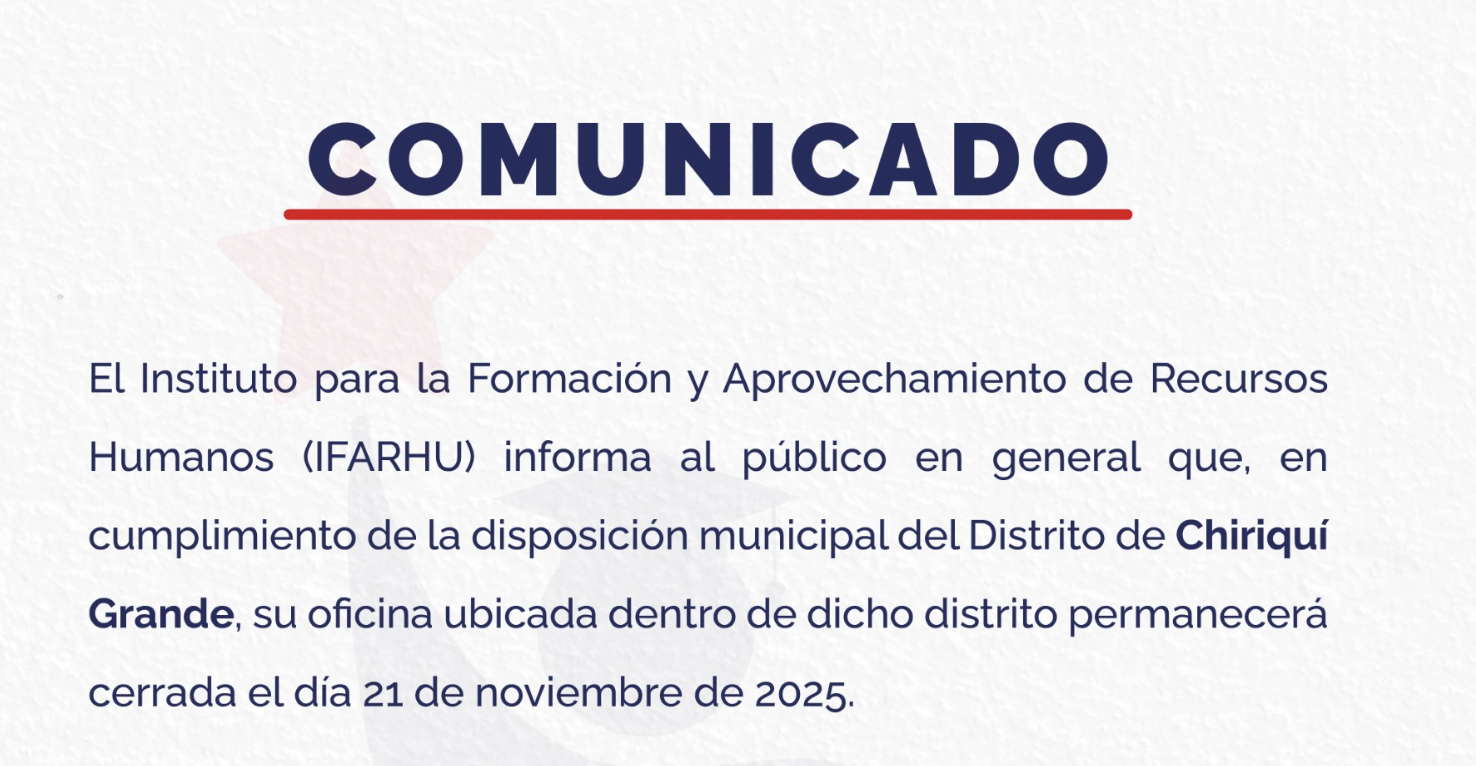 Comunicado - IFARHU